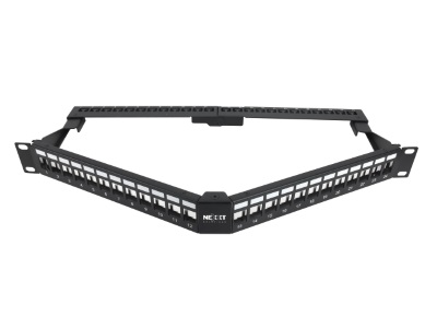 Patch Panel para Montaje en Rack Angulado Modular 24 Puertos - Nexxt Energy